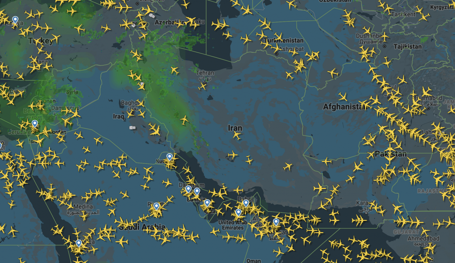 Airlines Work to Avoid Iranian, Iraqi Airspace | AirlineGeeks.com