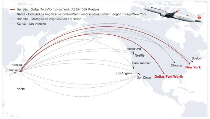 JAL’s Flagship A350-1000s Will Fly to Dallas/Fort Worth Next Year ...